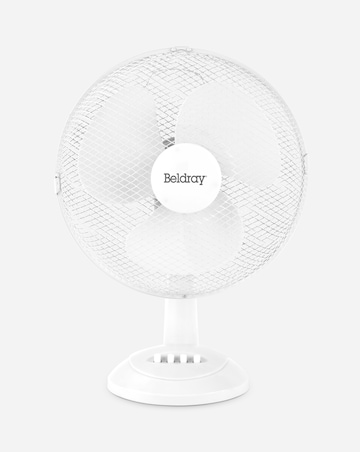 Beldray White 12 Inch Oscillating Desk Fan | Premier Man